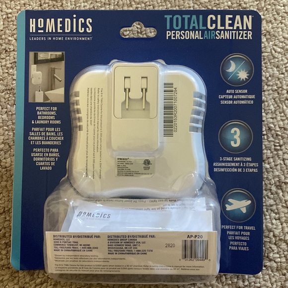 Homedics | Other | Homedics Total Clean Personal Air Sanitizer | Poshmark